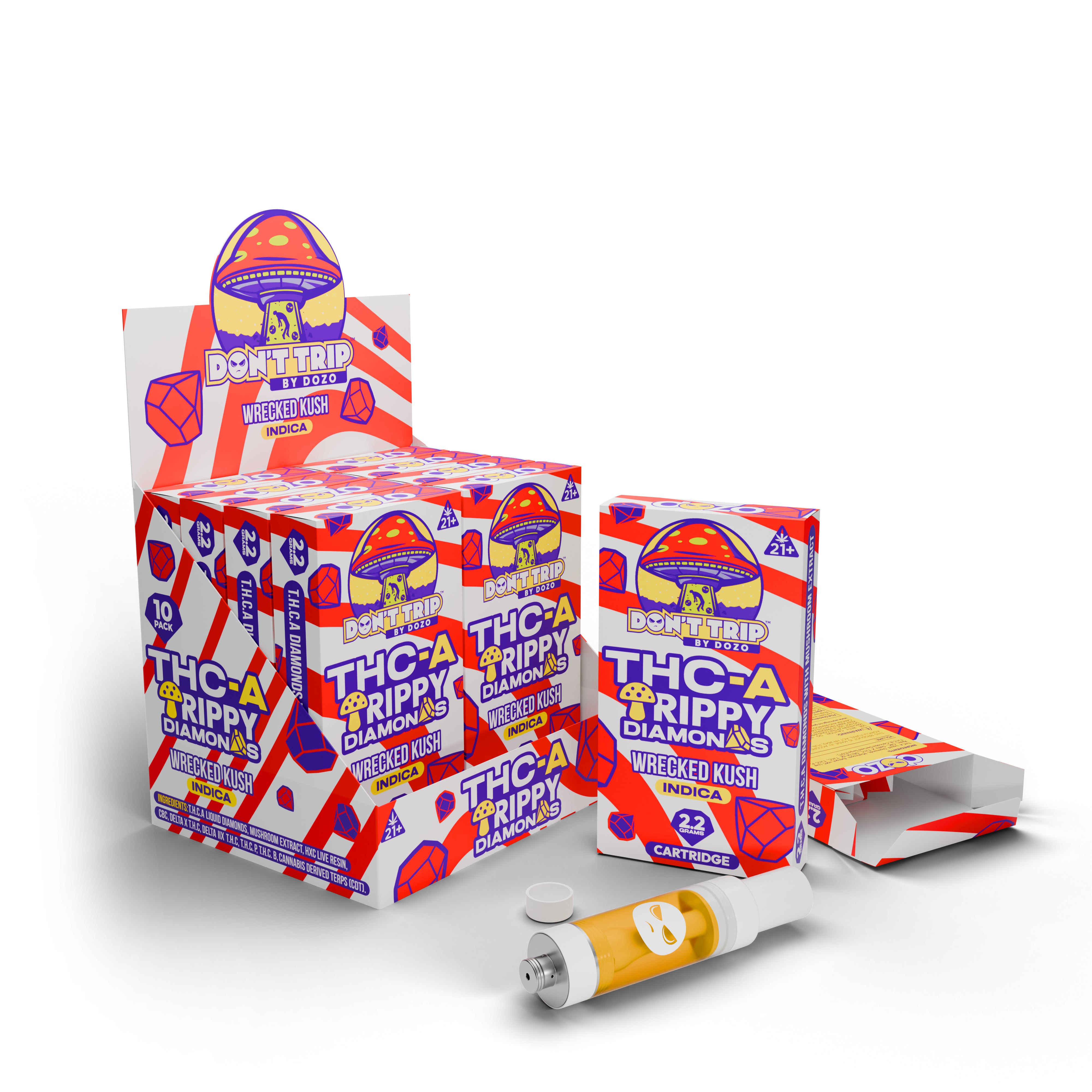 Don't Trip by Dozo THC-A Trippy Diamonds - 2.2g Cartridge – UNISHOW